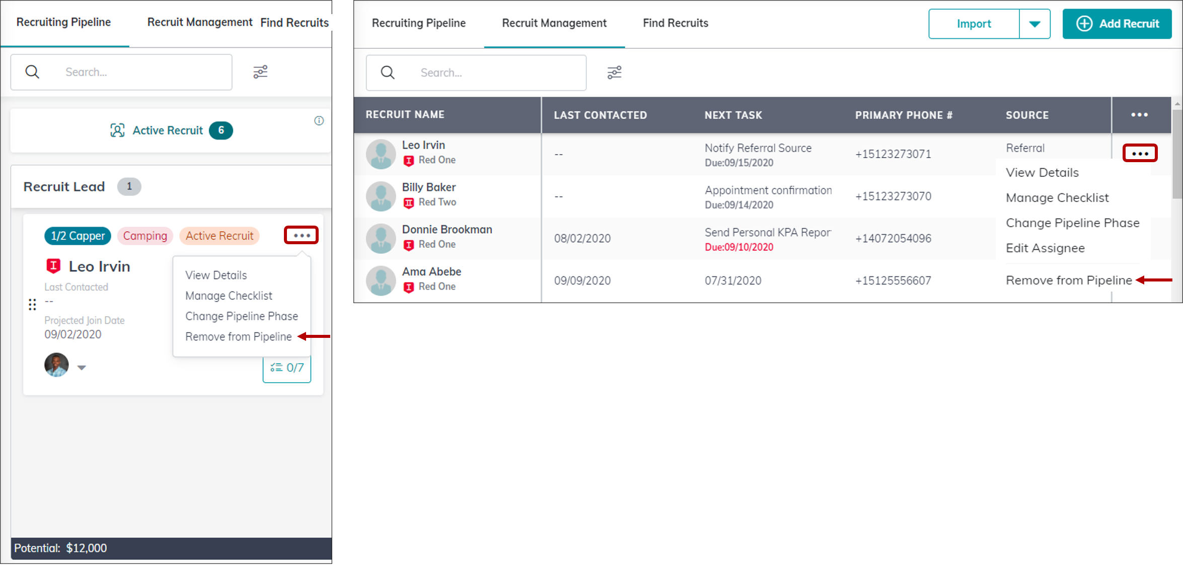 Remove a Recruit from Recruiting Pipeline – Leadership Answers