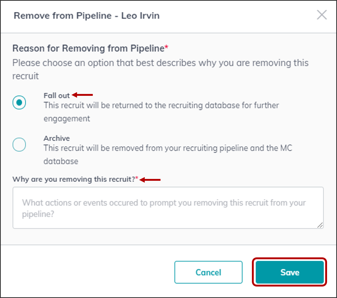 Remove a Recruit from Recruiting Pipeline – Leadership Answers