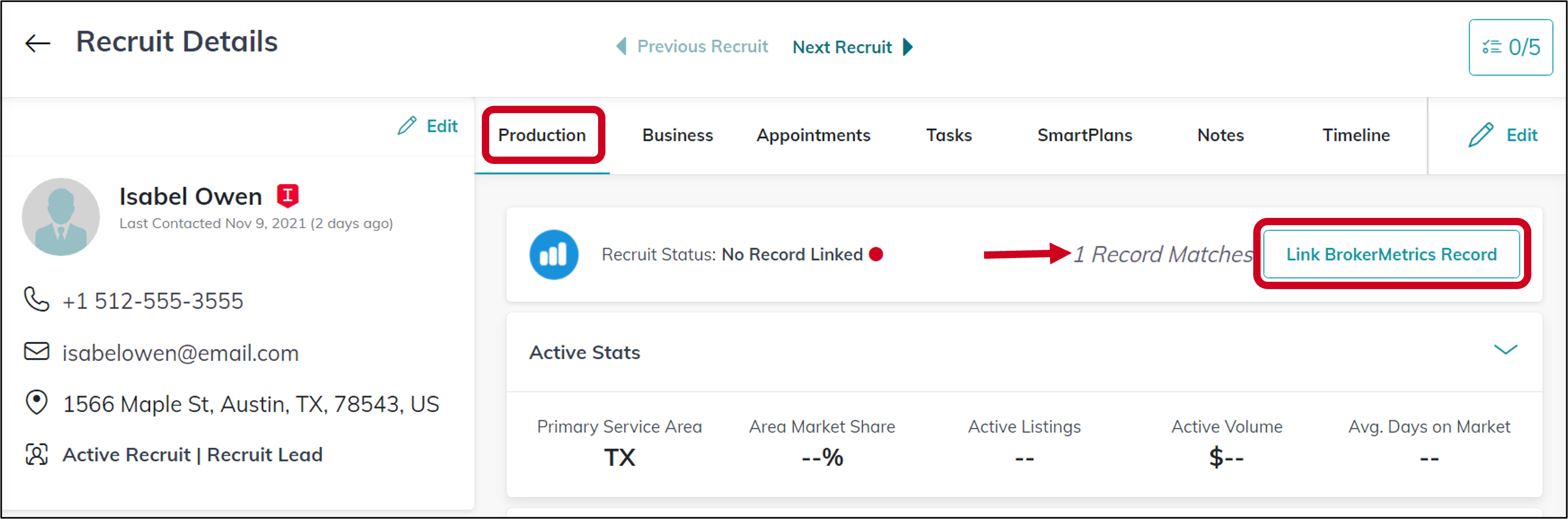 Sync BrokerMetrics Production Data with a Recruit in CommandMC ...