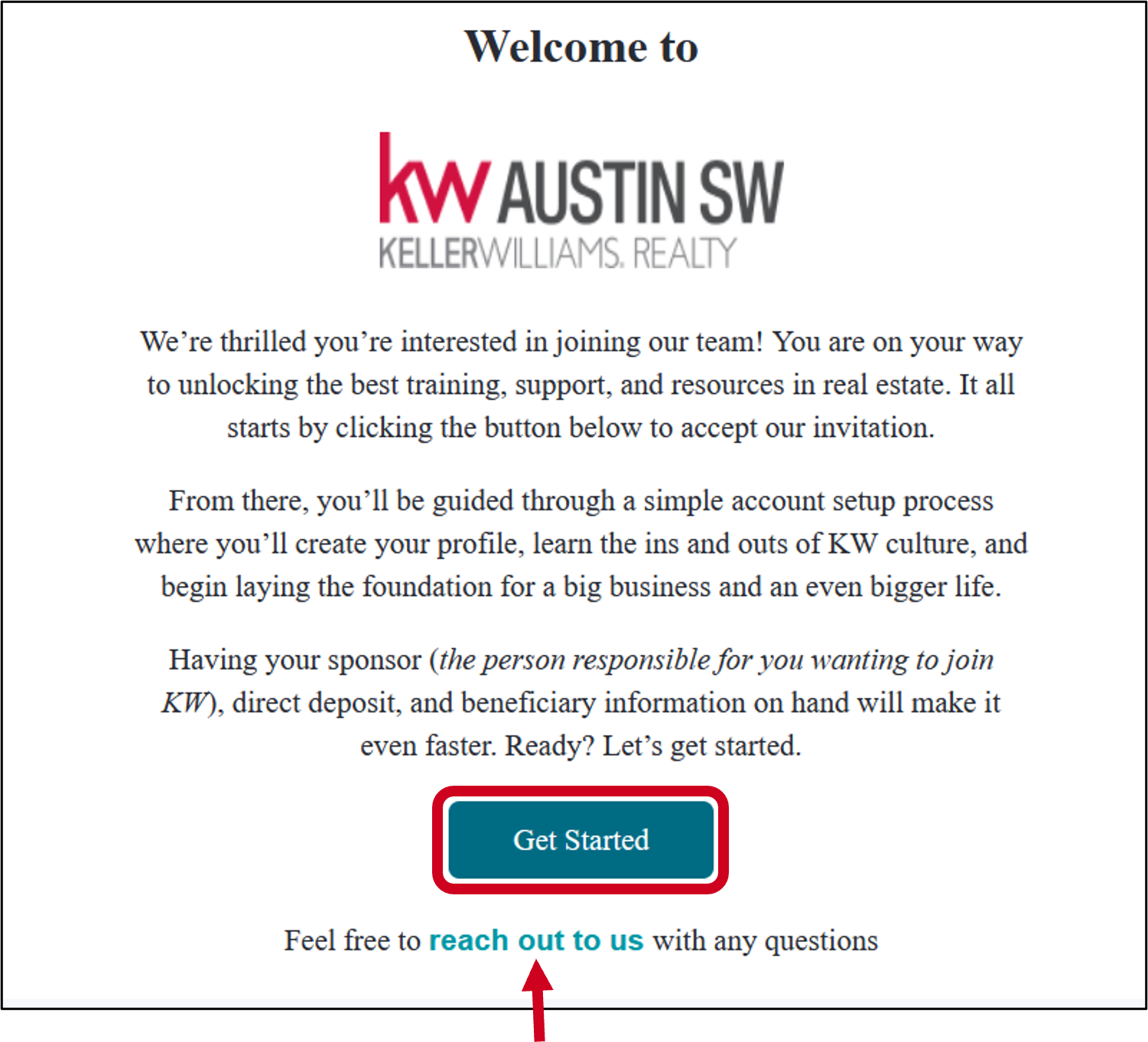 The KW Joining Portal Workflow (Returning to KW Associate Entry ...