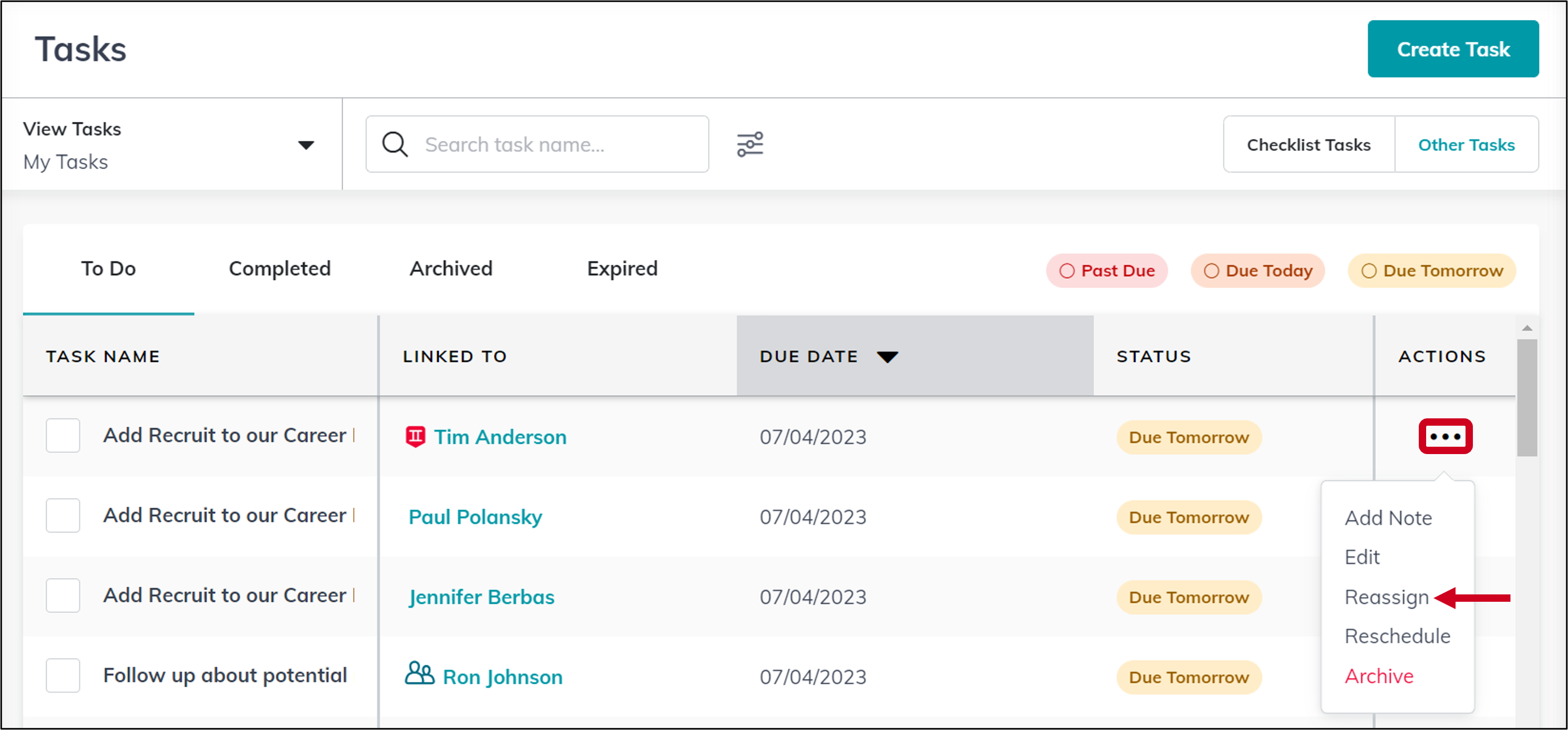 View and Manage Tasks in CommandMC – Leadership Answers