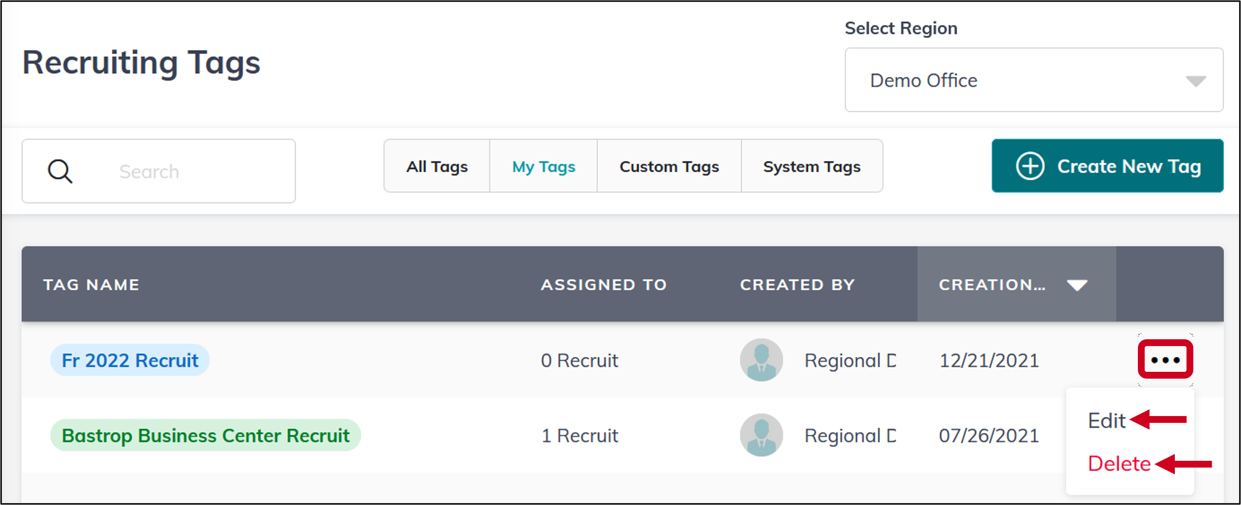 Create and Manage Recruit/Associate Tags in CommandMC Settings ...