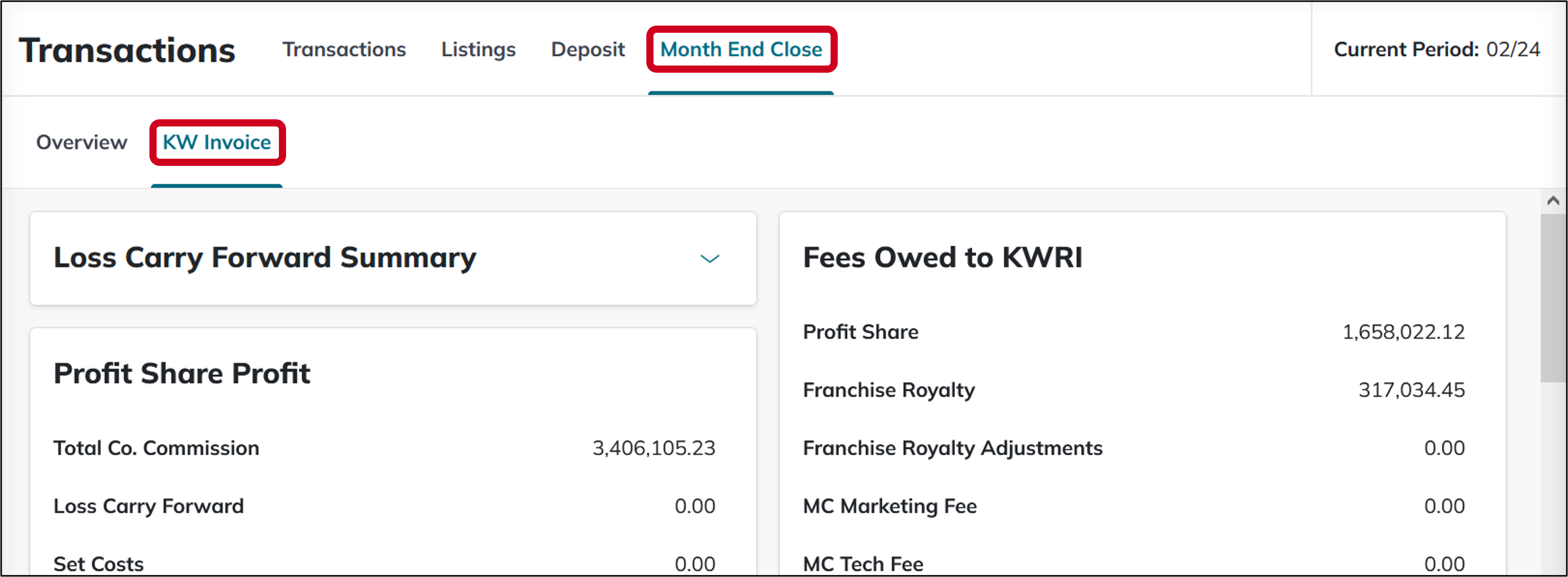 Enter/Validate Fees Paid to KWRI on KW Invoice in CommandMC ...