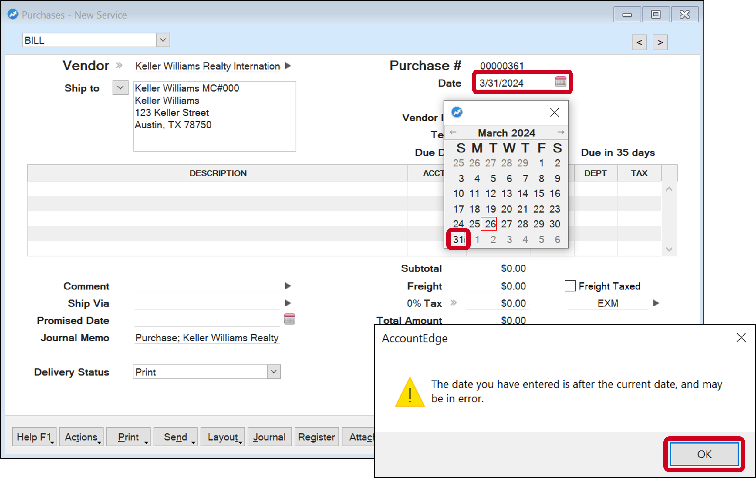Create an initial KWRI Invoice for the Month – Leadership Answers