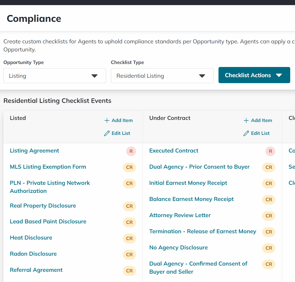 Edit and Reorganize Your Market Center's Compliance Checklists in CommandMC – Leadership Answers