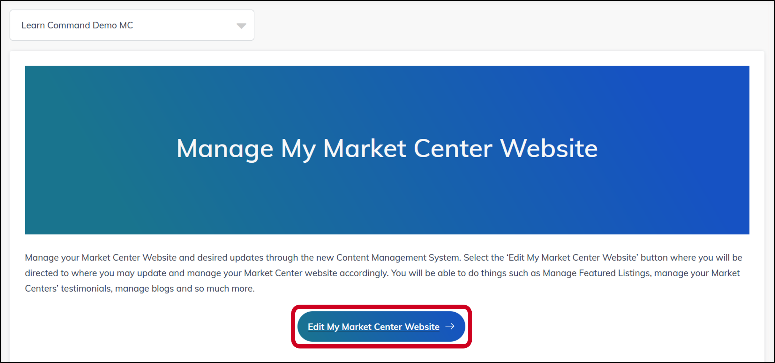 Complete Your Market Center Marketing Profile and Access Your MC Website Builder – Leadership ...