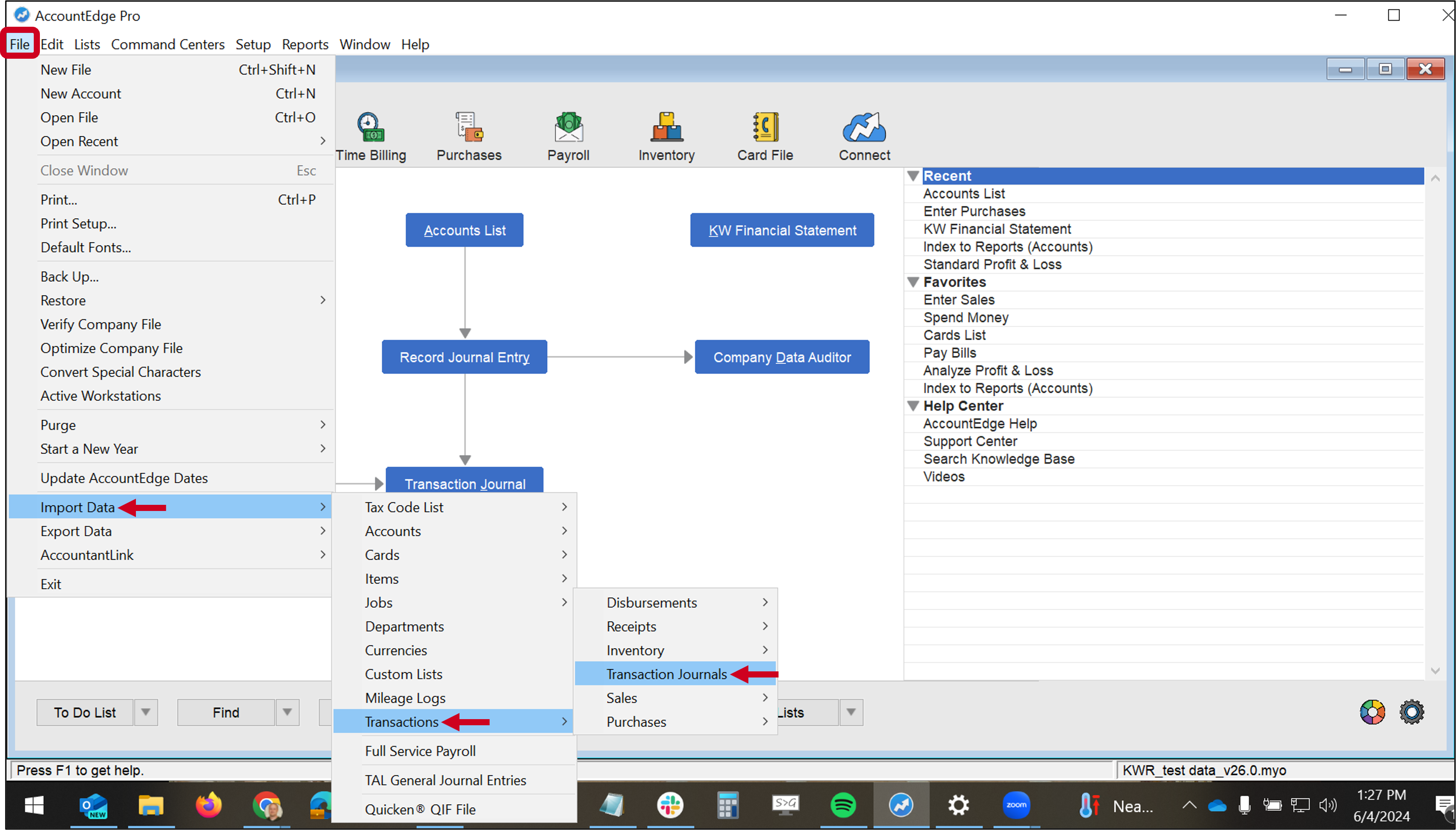 Create a Deposit (CommandMC) and Import into AccountEdge – Leadership Answers