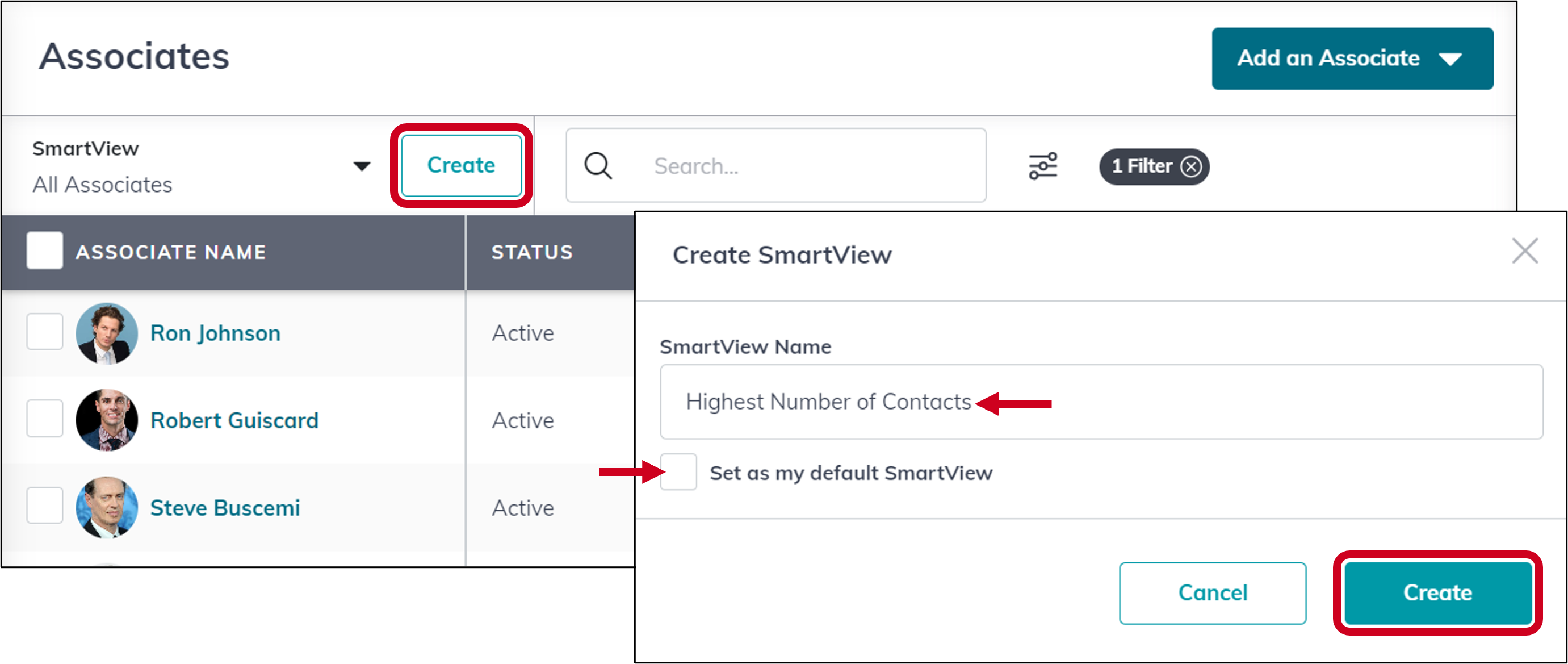 Find Associates in CommandMC – Leadership Answers