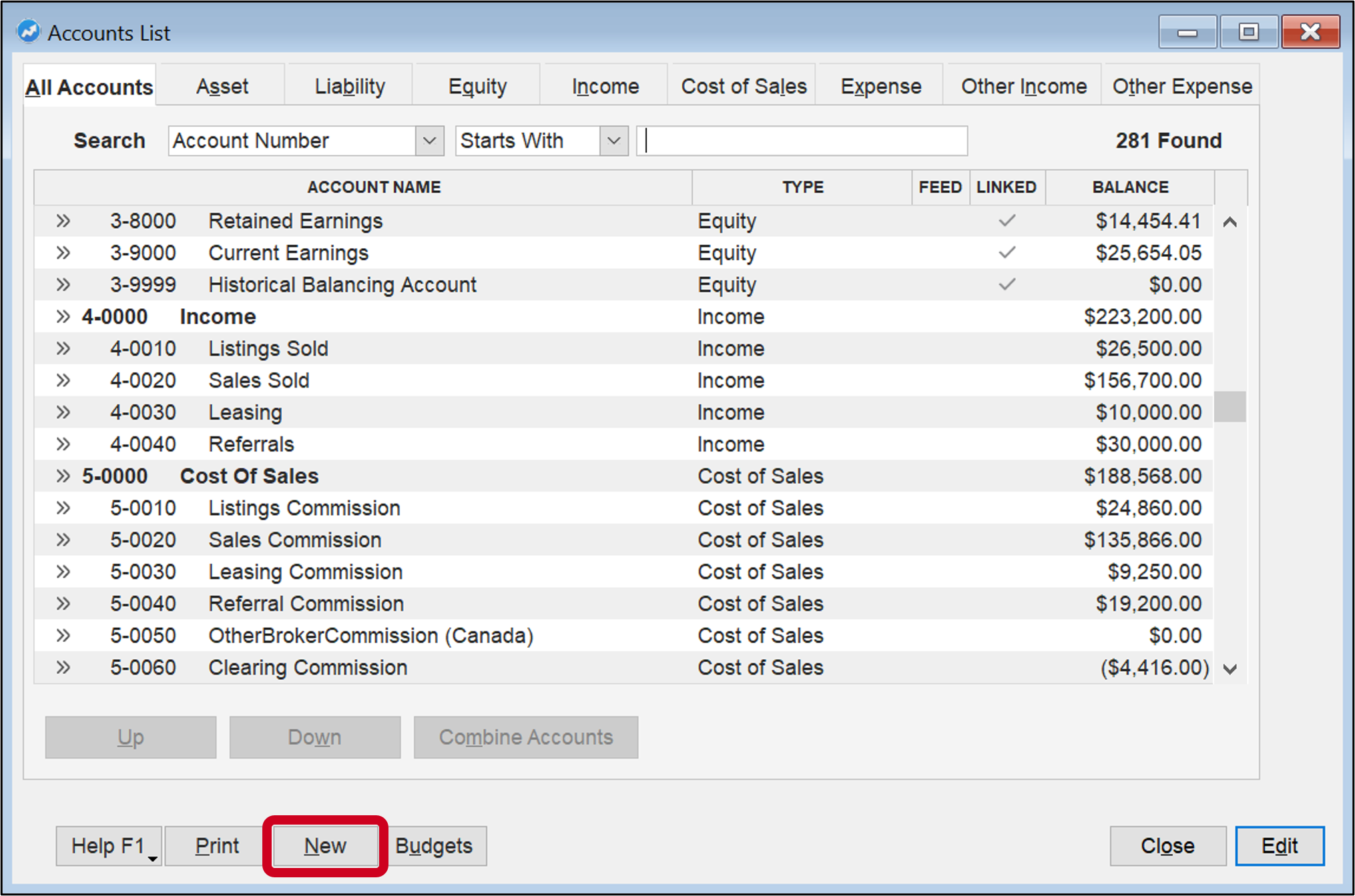 Create and Edit Accounts in AccountEdge – Leadership Answers