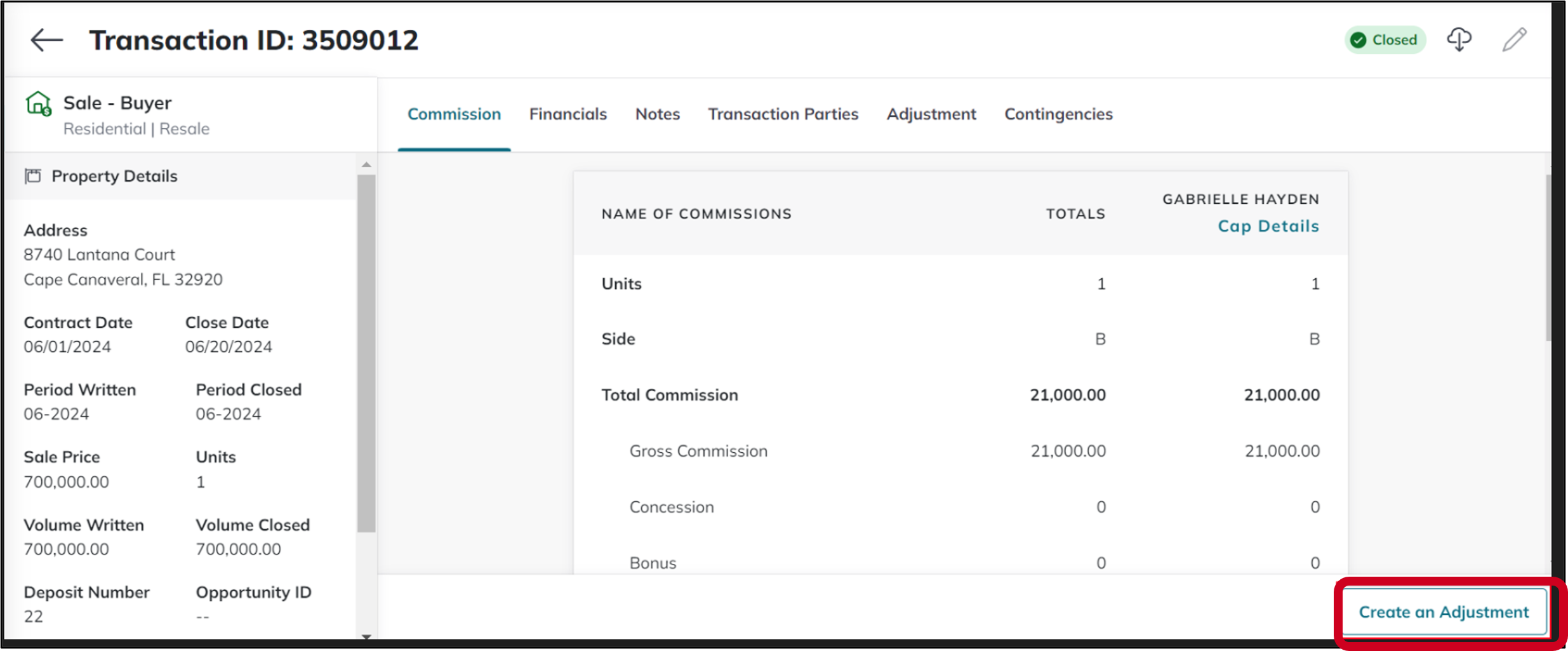 Create an Adjustment Transaction (Commission Distribution) – Leadership ...