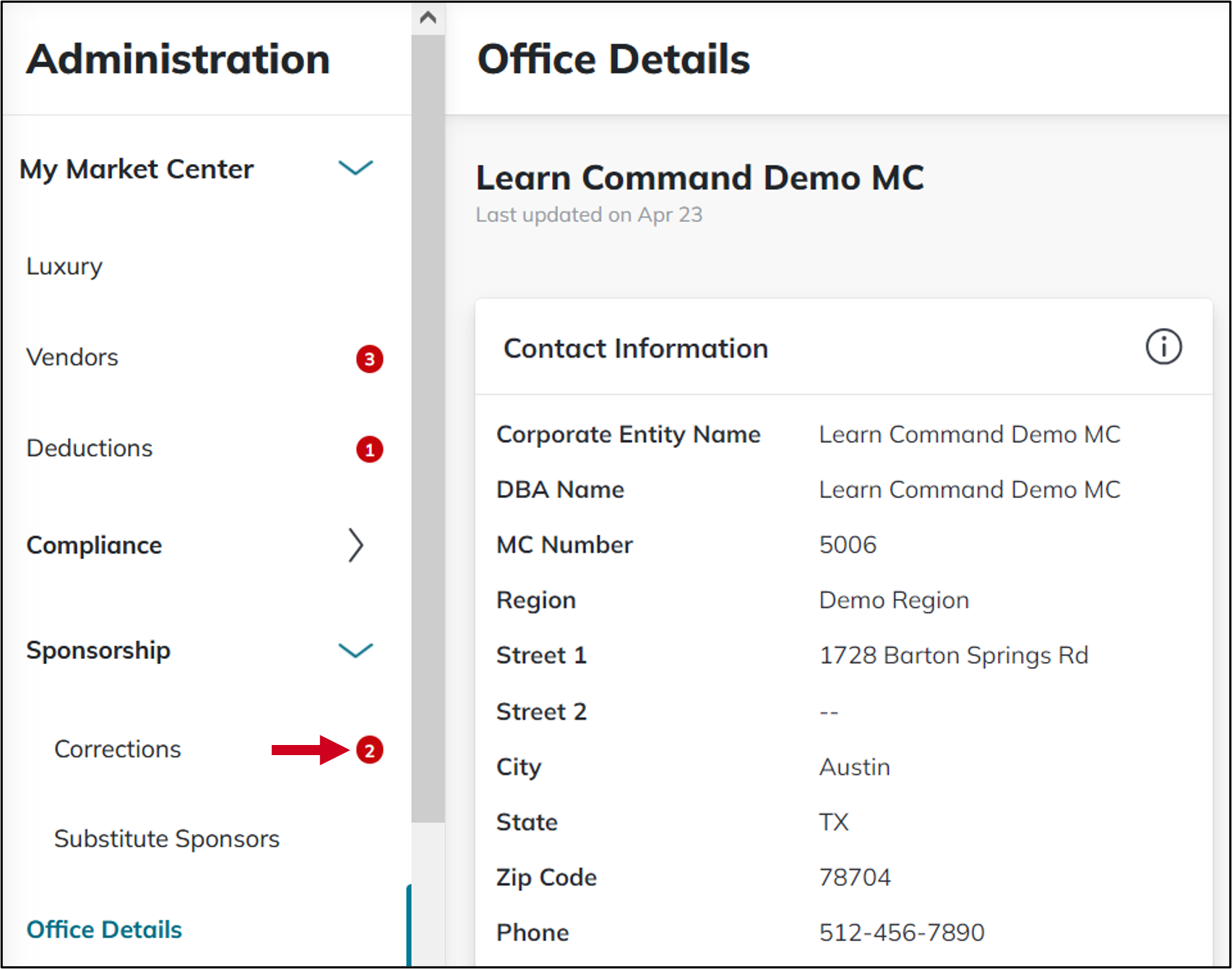 View, Manage, and Submit Sponsorship Change Requests (Market Center ...