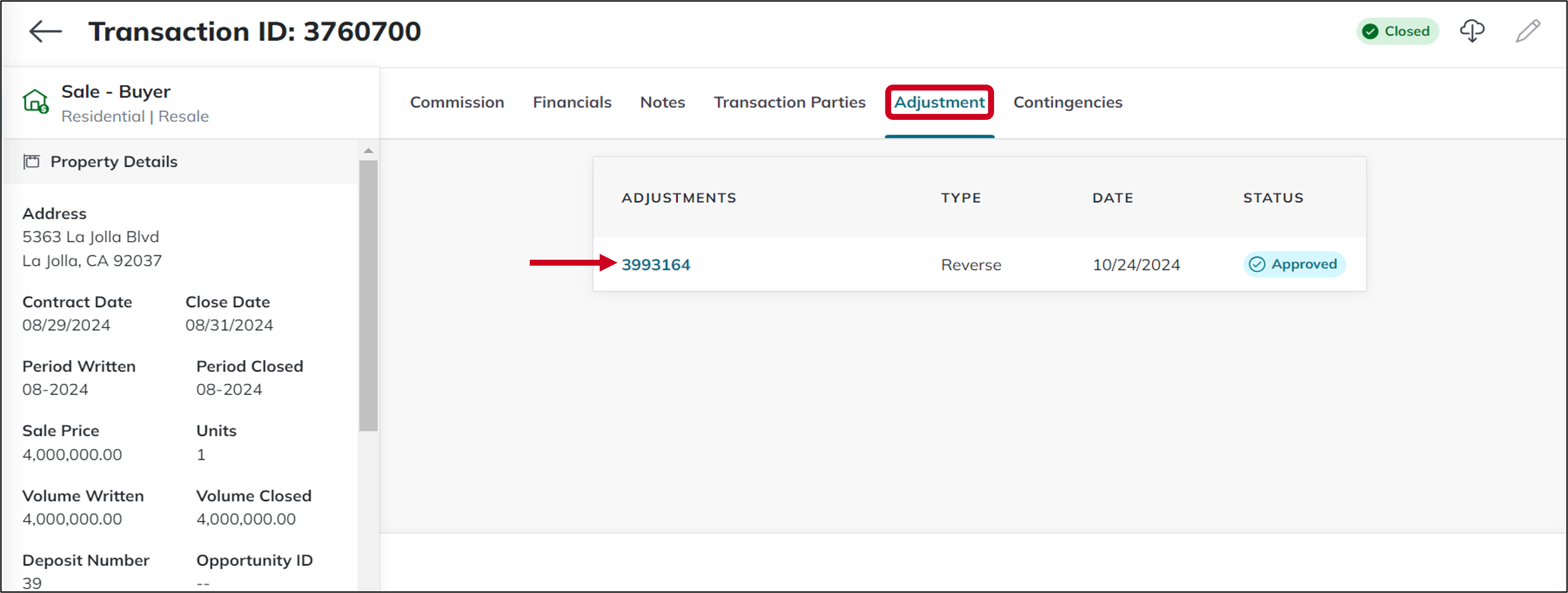 Create an Adjustment Transaction (Reverse) – Leadership Answers