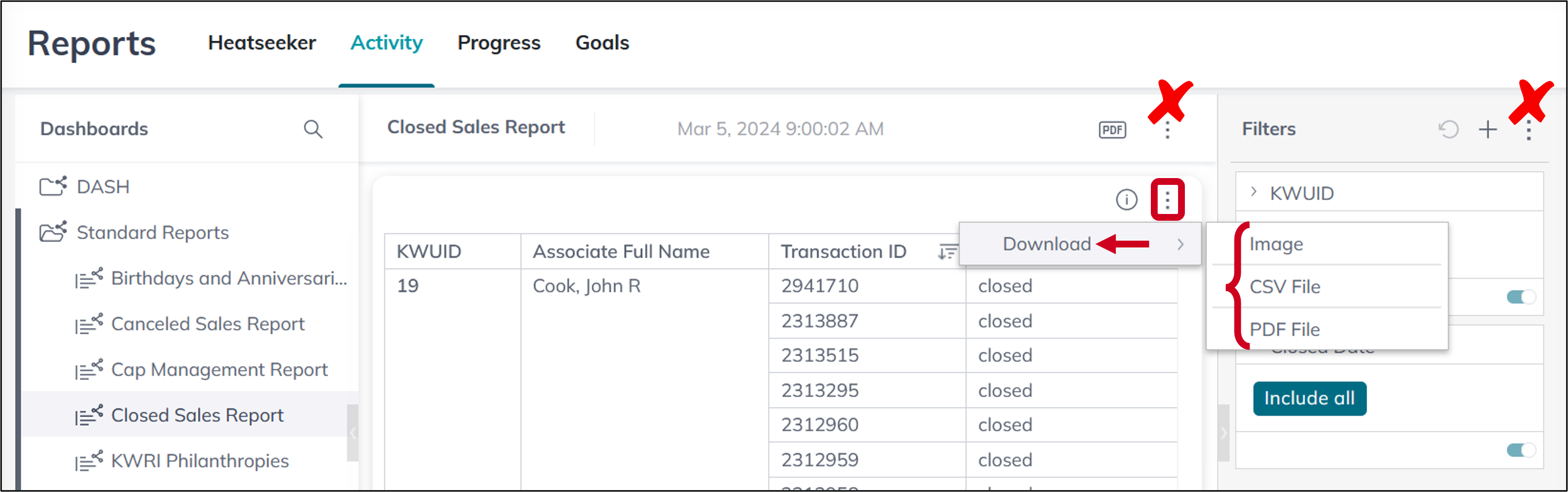 Review and Download Standard and Reconciliation Reports – Leadership ...