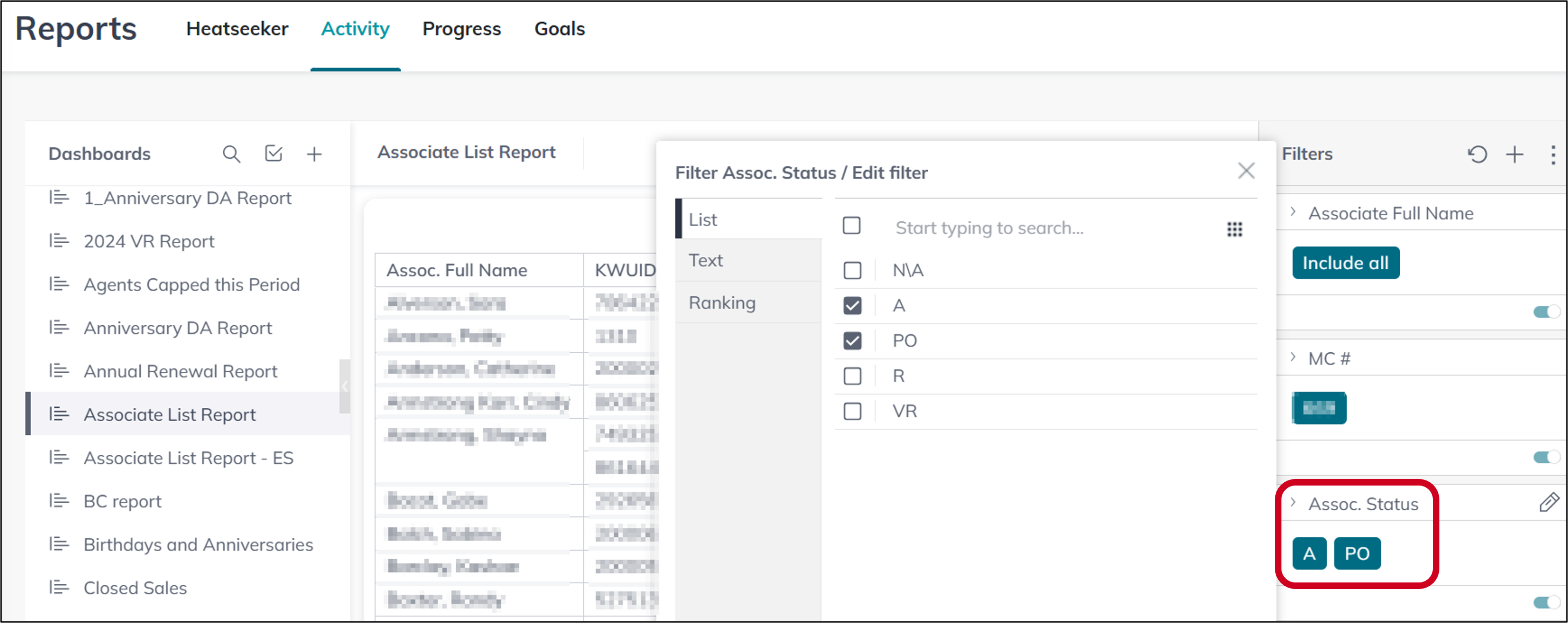 Create Custom Associate List Report – Leadership Answers
