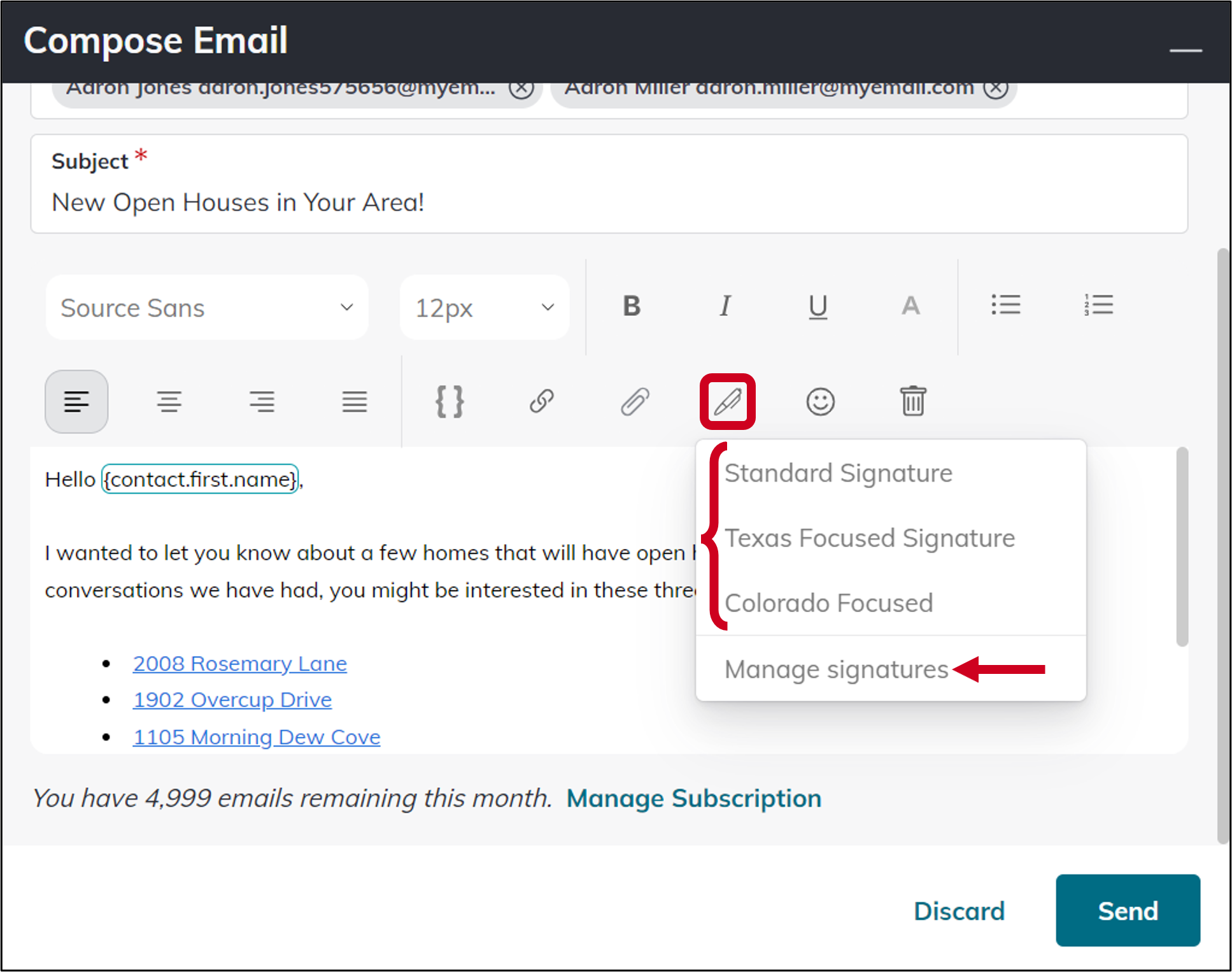 Create and Manage Signatures for Sending One-Off Emails in CommandMC ...