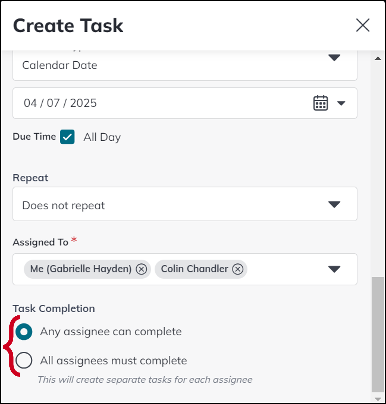 Create Tasks in CommandMC – Leadership Answers