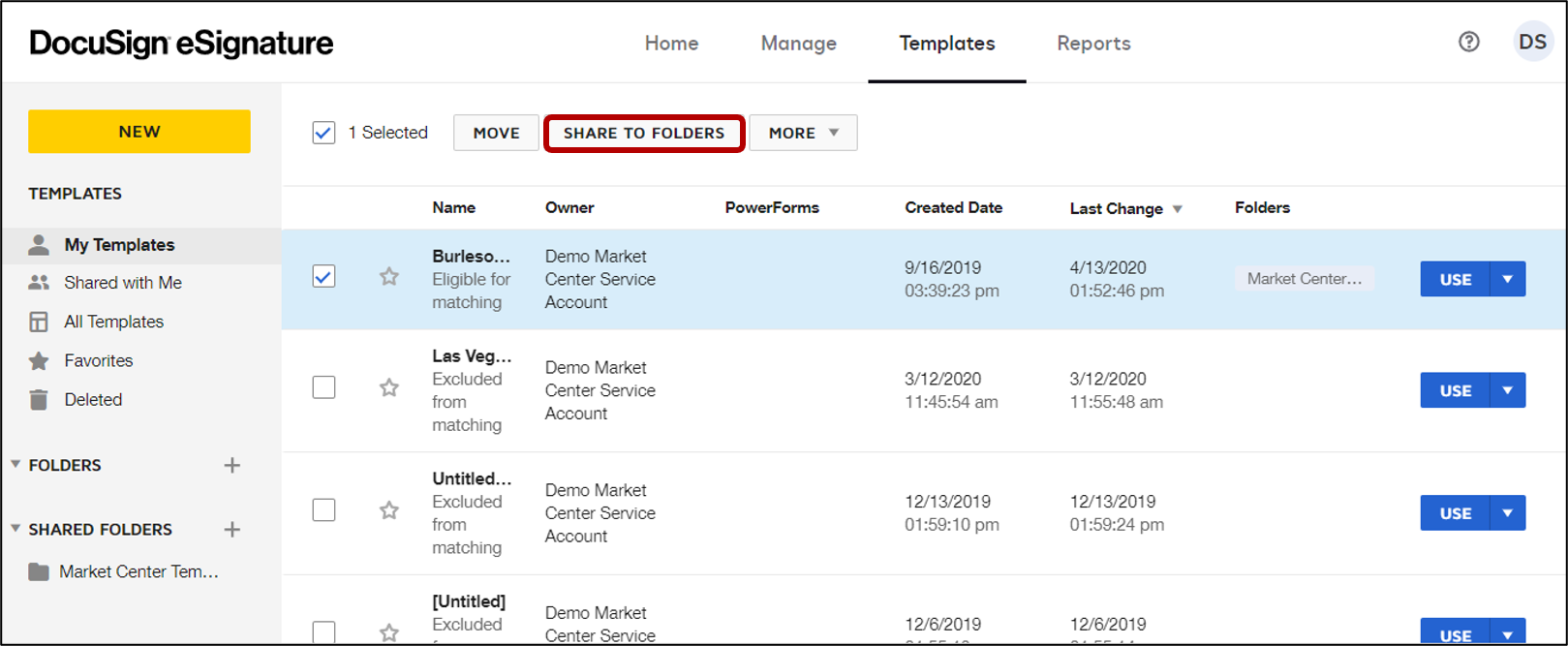 Share eSignature Templates in DocuSign – Leadership Answers